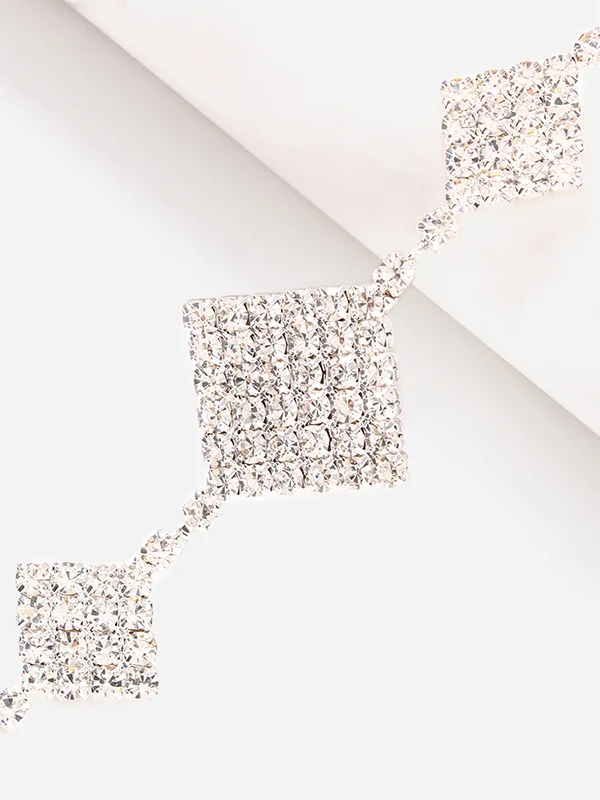 Rhombus Rhinestone Body Chain: Exquisite Accessory Statement
