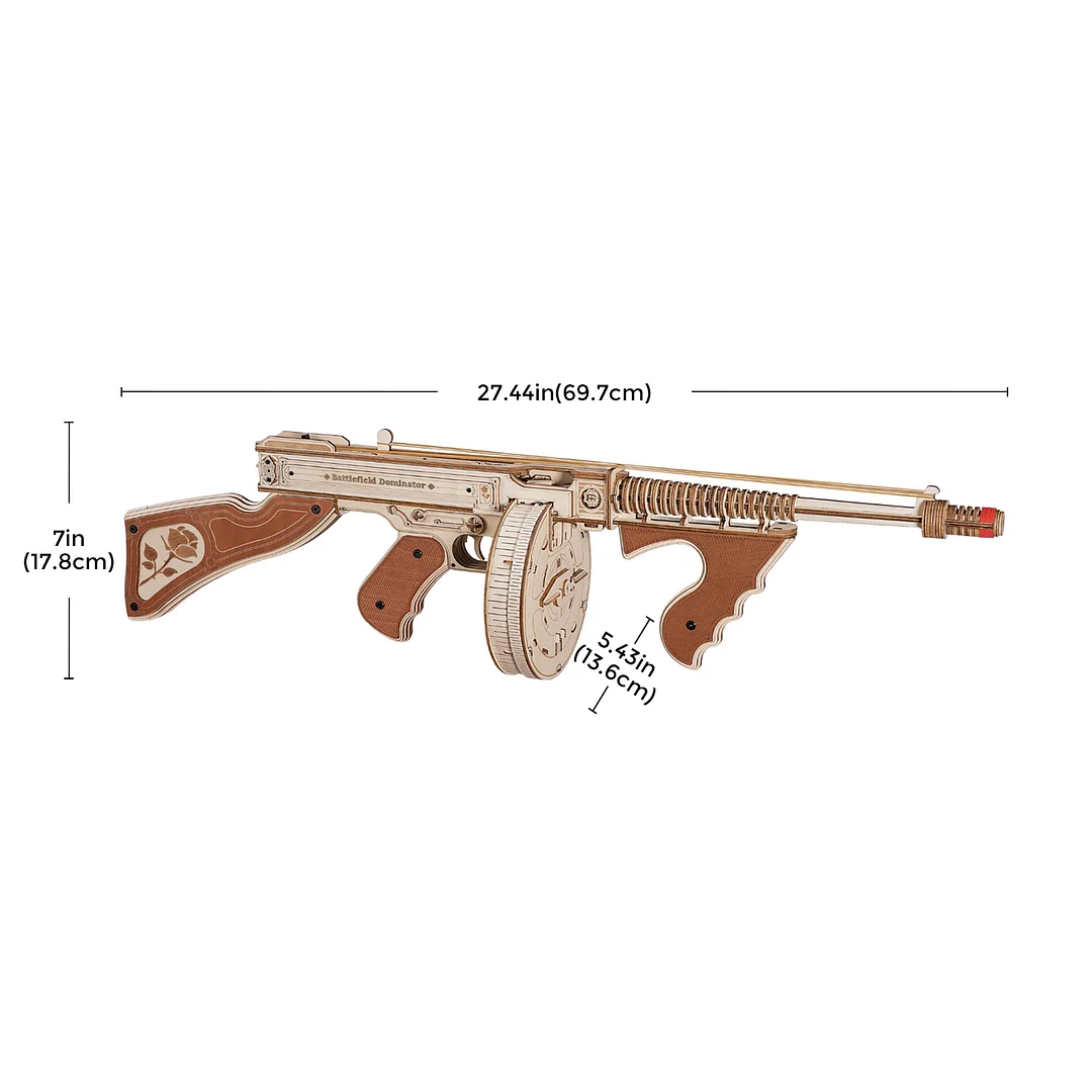 ROKR Thompson Submachine Gun Toy 3D Wooden Puzzle LQB01 | ROKR