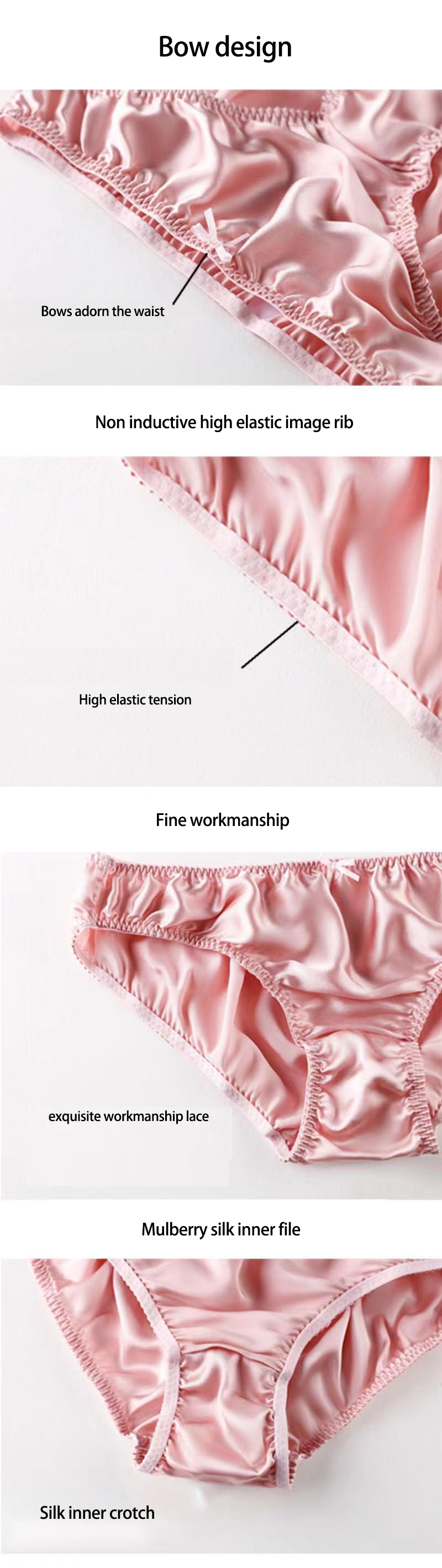 Men's Silk Simple Solid Color Panties