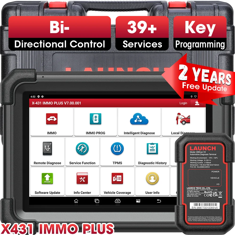 Launch X431 IMMO PLUS Key Programming Car Scanner Bidirectional ...