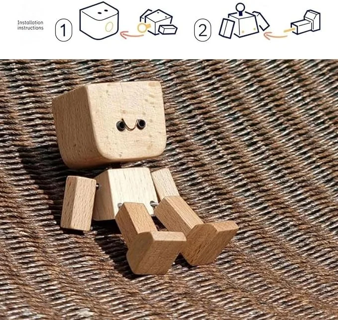 🔥Wobbly Wooden Smile: Cozy Car Scent Accessory