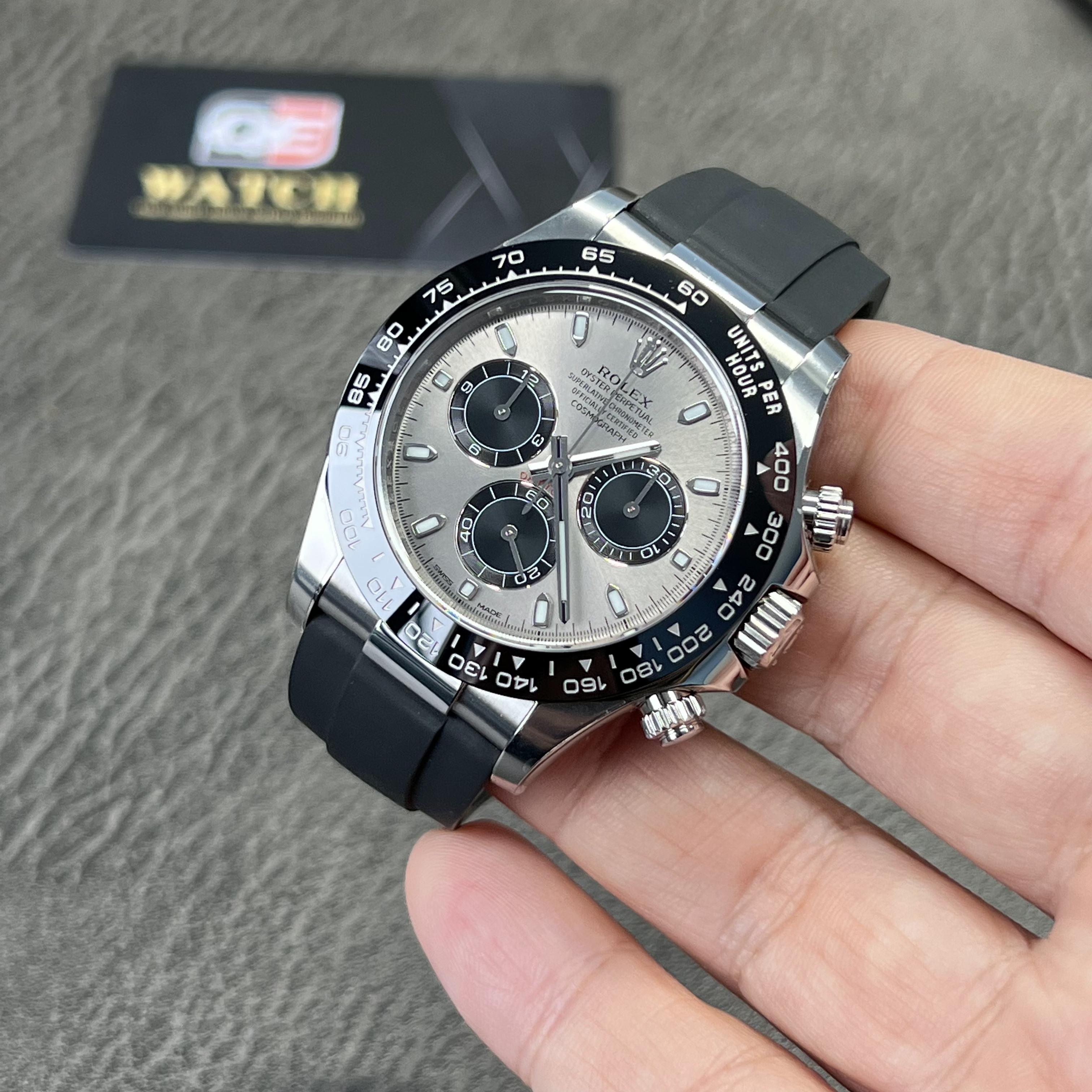 Rolex Cosmograph Daytona Ghost 116519LN with Grey Sunburst Dial Top Replica
