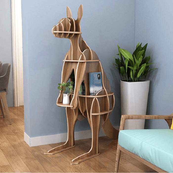 Wooden Bookshelves Kangaroo Animal Shape Bookshelf Kids Bookcases ...