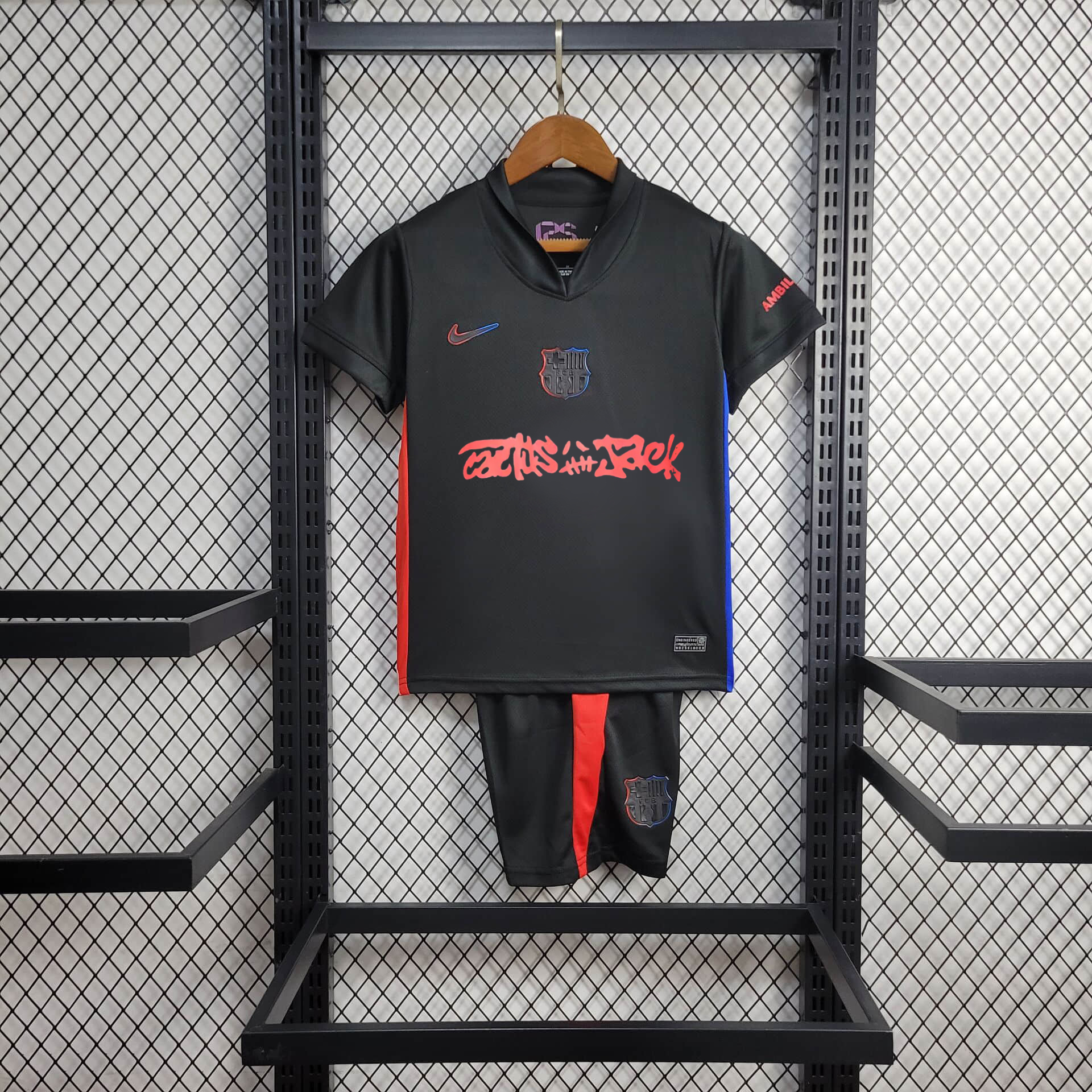 2024/2025 Barcelona x Travis Scott Away Football Shirt Kids Size 1:1 ...