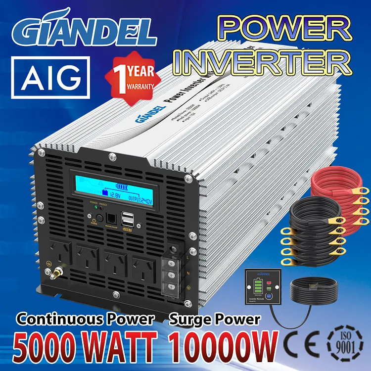 Giandel Modified Sine Wave Power Inverter 5000W 12V to 240V