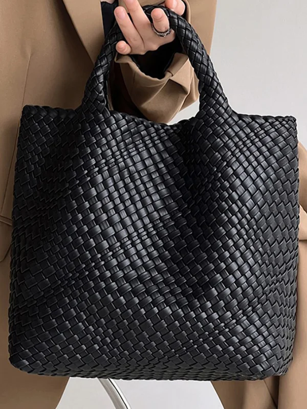 Elegant Solid Color Woven Tote Handbags – The Epitome of Style and ...