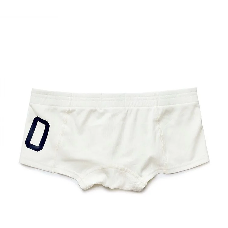 Men's sexy simple boxer briefs solid color button convex bag boxer briefs