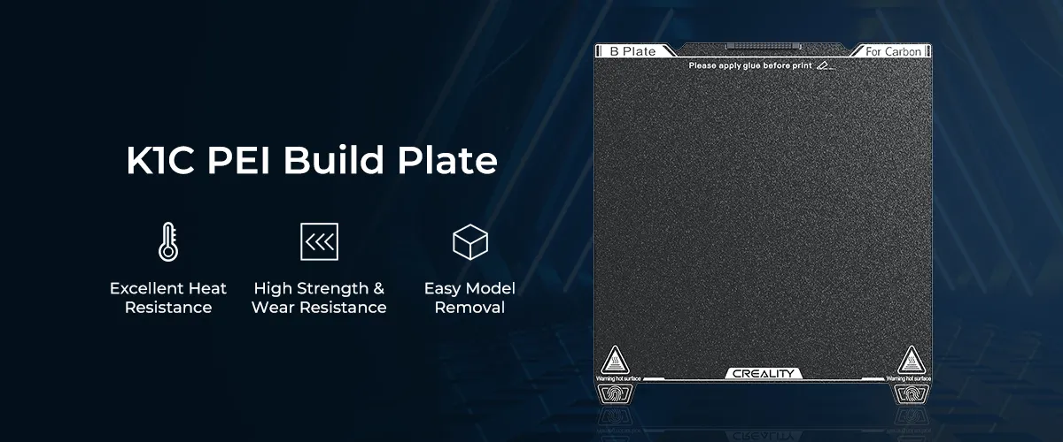 Creality – K1C – Textured PEI Build Plate Kit – 4004090121 – Mr Filament