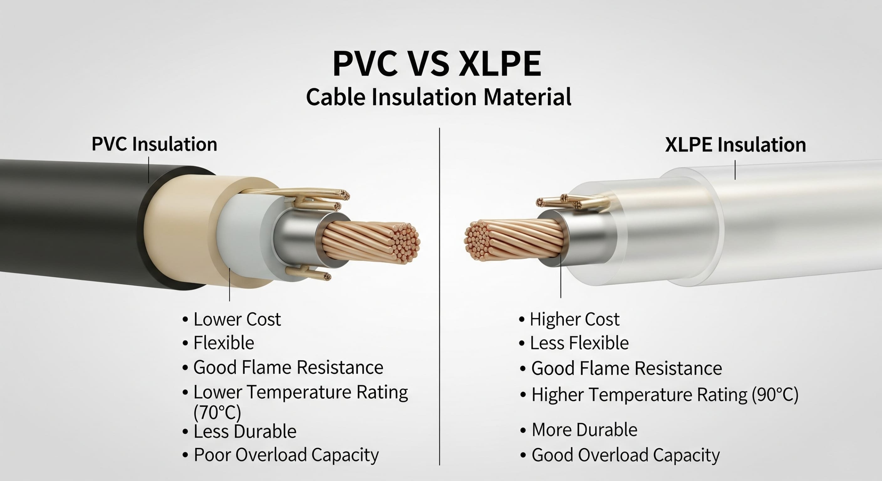 PVC vs XLPE: Which Cable Insulation Material is Best for Your Needs?
