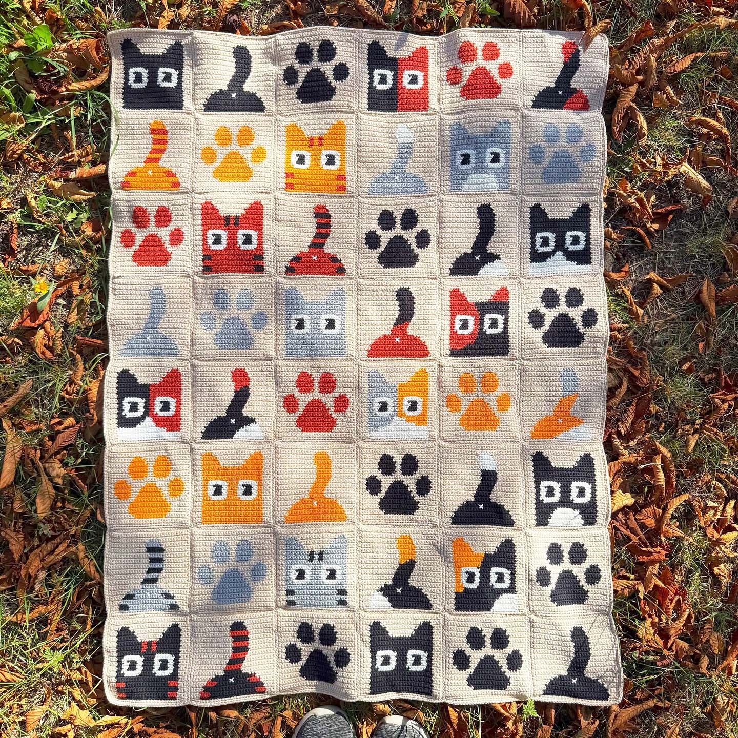 Cats Squares Crochet Pattern PDF