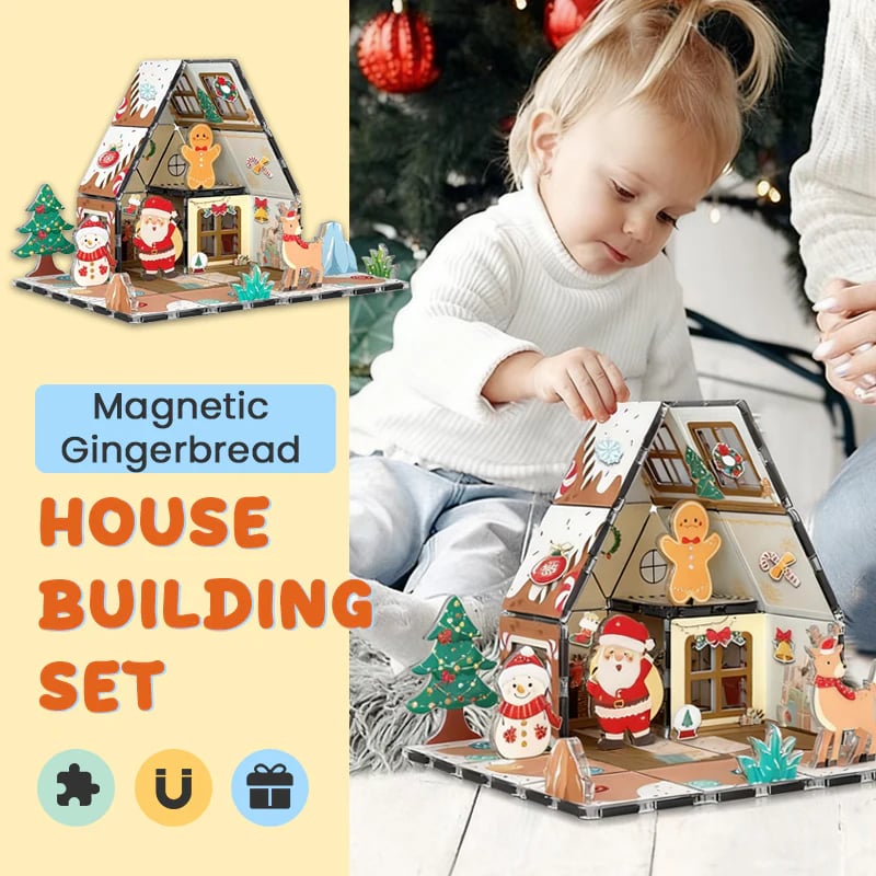 🔥LAST DAY 50% OFF-🎄Build-Your-Own Magnetic Gingerbread House Set – FOFOPO