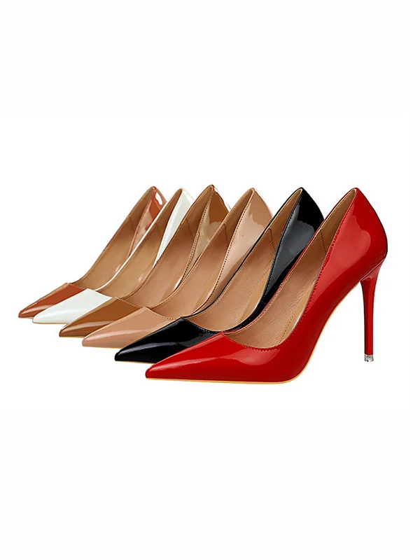 Elegant Split-Joint High Heels in Solid Colors