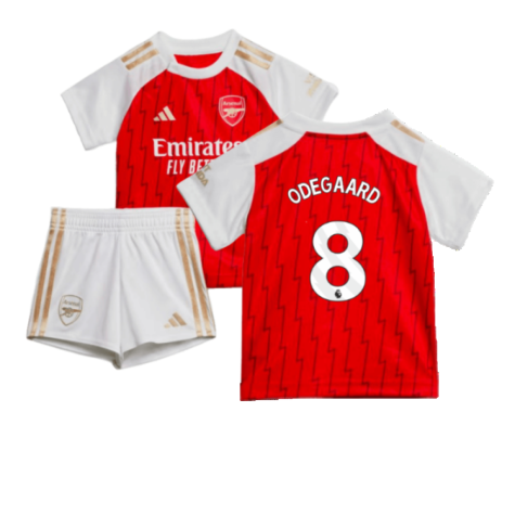 Arsenal Martin Odegaard 8 Home Shirt Kids & Junior Mini Kit 2023-2024