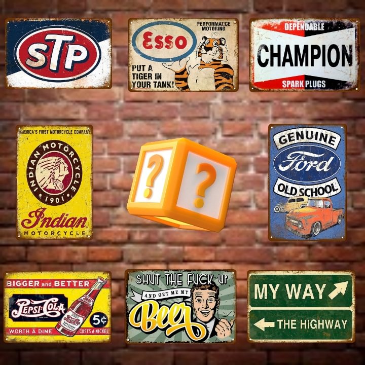 Vintage Tin Signs【Clearance Special Blind Box】
