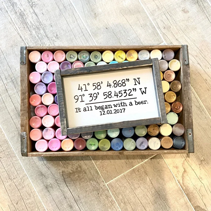 Custom Coordinates Sign Anniversary Gift