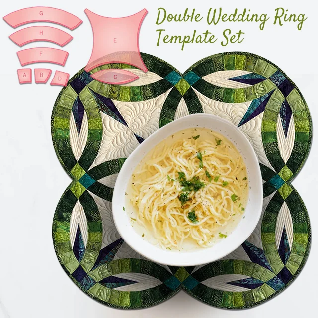 Double Wedding Ring Book & Template Set(8PCS) + Manual