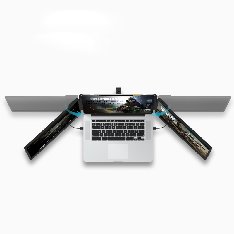 KEFEYA S2 Triple Laptop Screen Extender,14” Triple Screen Laptop ...