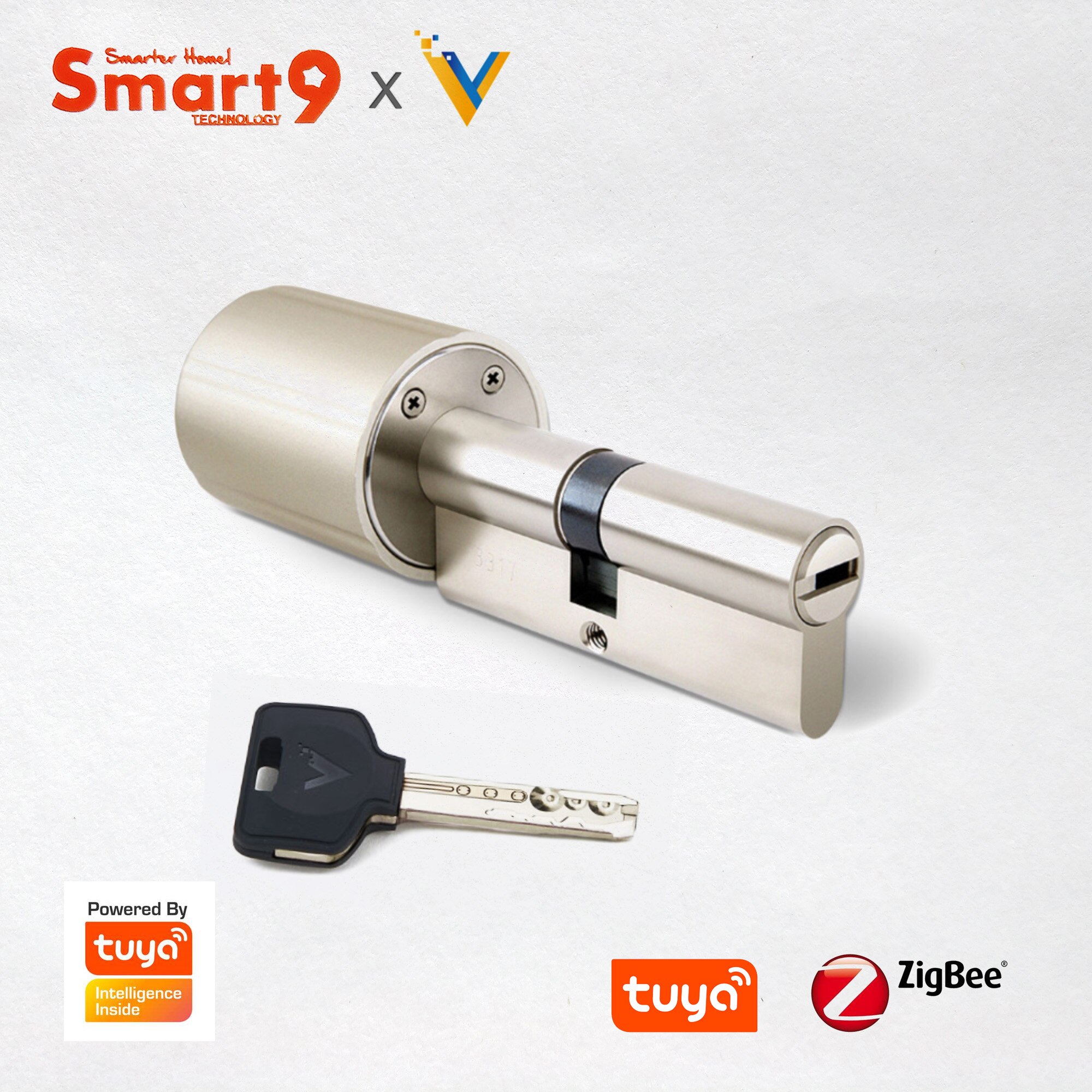 Smart9 ZigBee Smart Lock Core Cylinder Working with TuYa ZigBee Hub ...