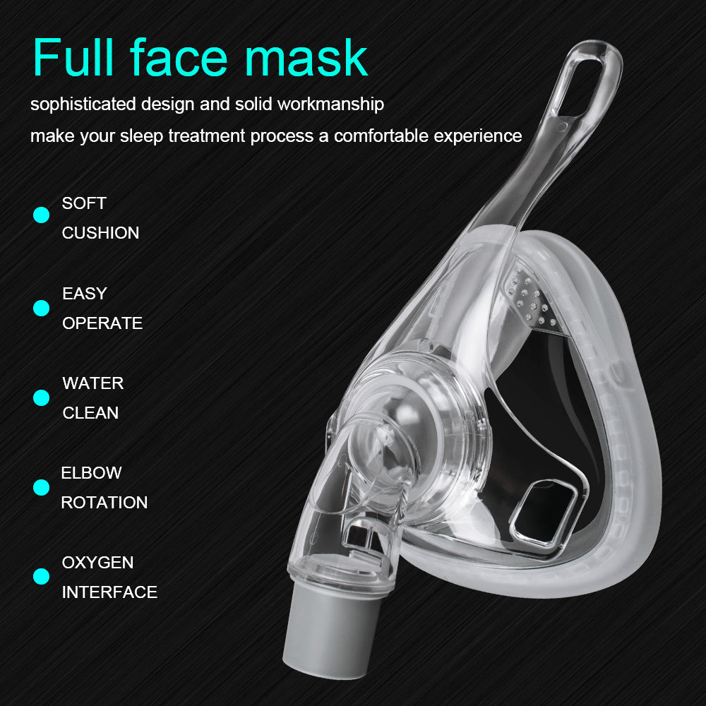 Full Face Mask CPAP Auto Mask With Free Adjustable Headgear