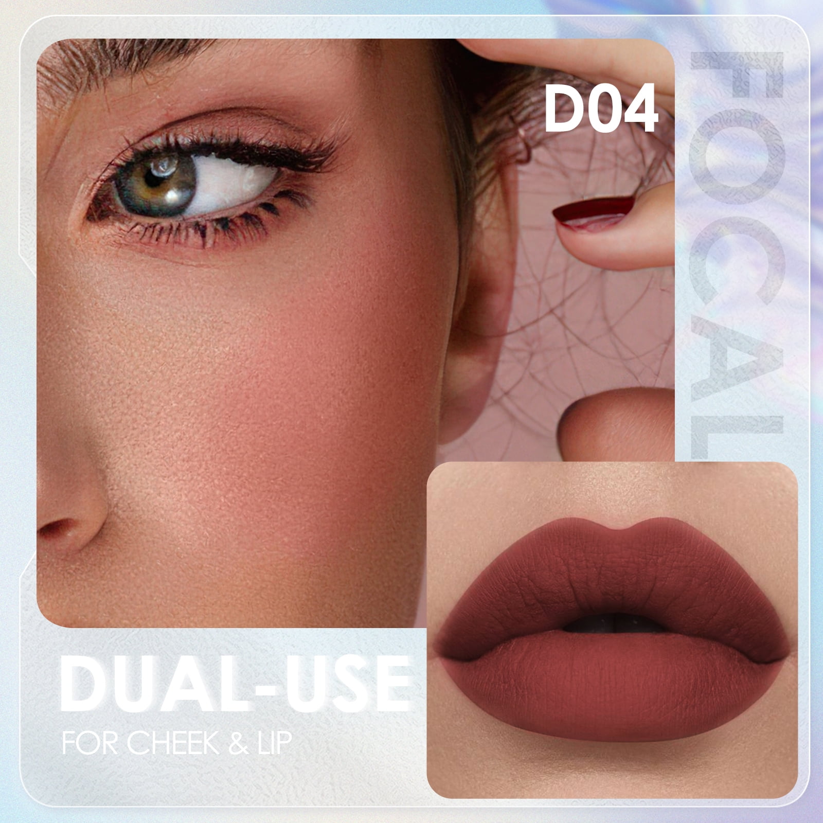 Velvet hazy matte blush lip mud, dual-use for lips and cheeks, high ...
