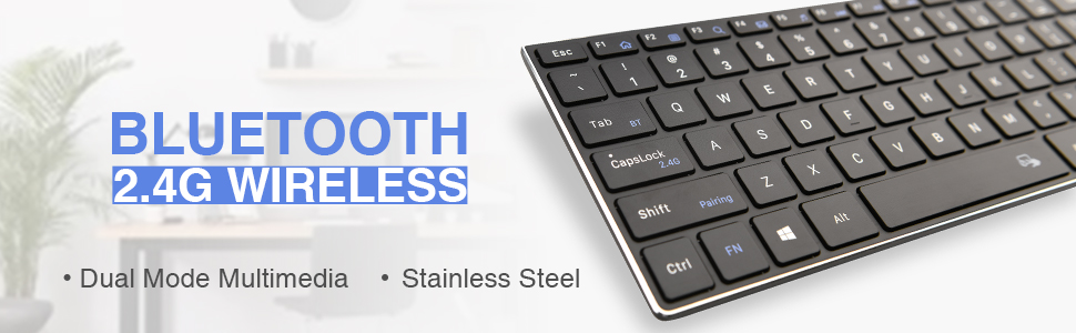 Rii K22 Wireless Bluetooth/2.4G Mini Keyboard
