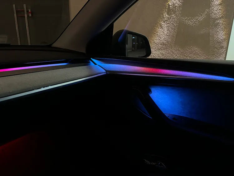 Tesla Model 3/Y Laser Carving Active Ambient Lighting Upgrade Kit | TESLASY