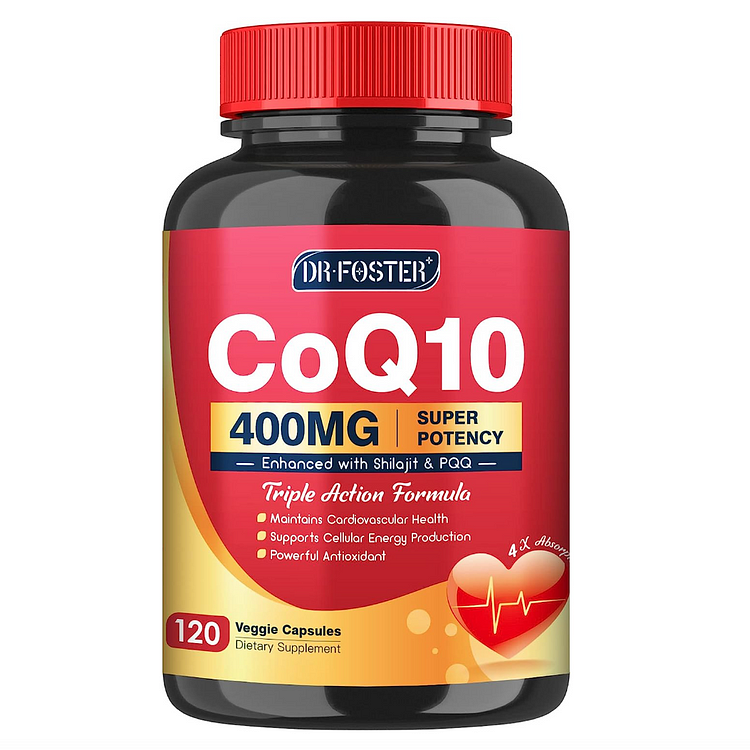 DRFOSTER CoQ10 400mg with PQQ & Shilajit - High Absorption with Bioperine Coenzyme Q10 ...