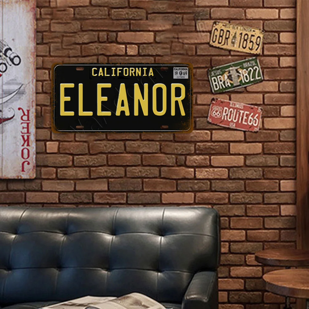 ELEANOR- Car License Signs - Calligraphy Series - 6*12inches