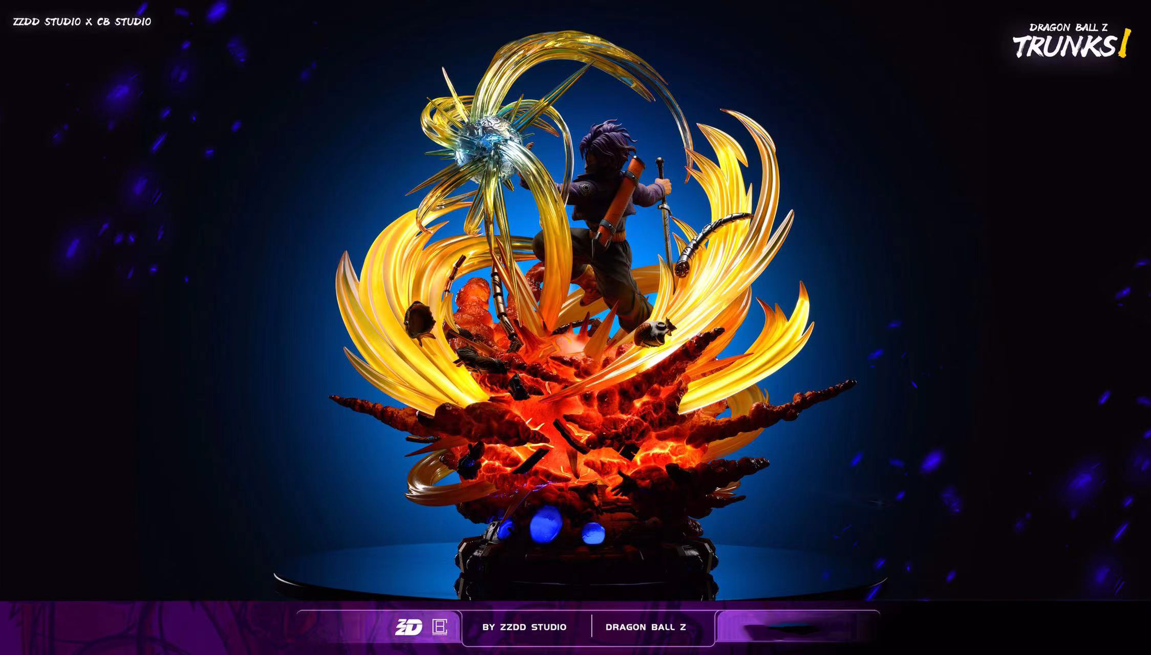 Trunks VS Mecha Frieza with LED - Dragon Ball Resin Statue - ZZDD Studios