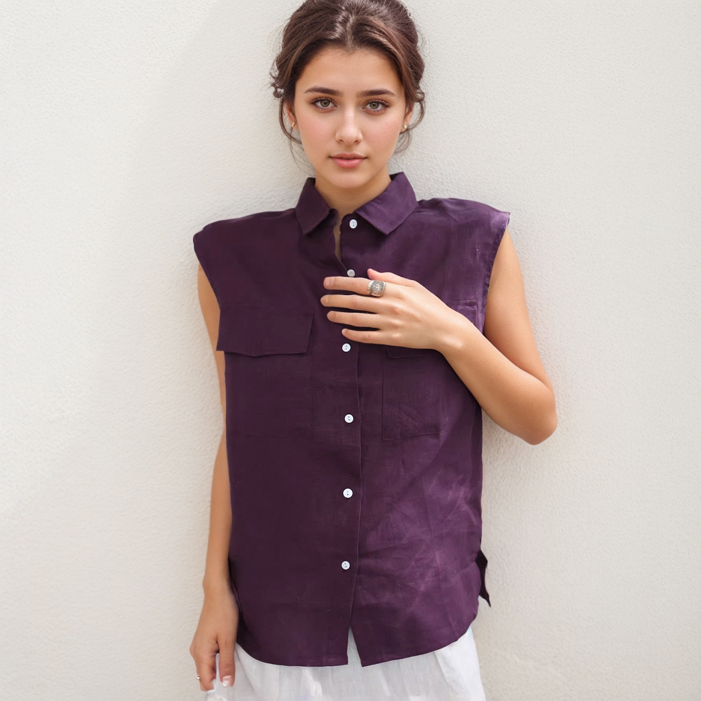 REAL SILK LIFE Linen Camisole & Tank