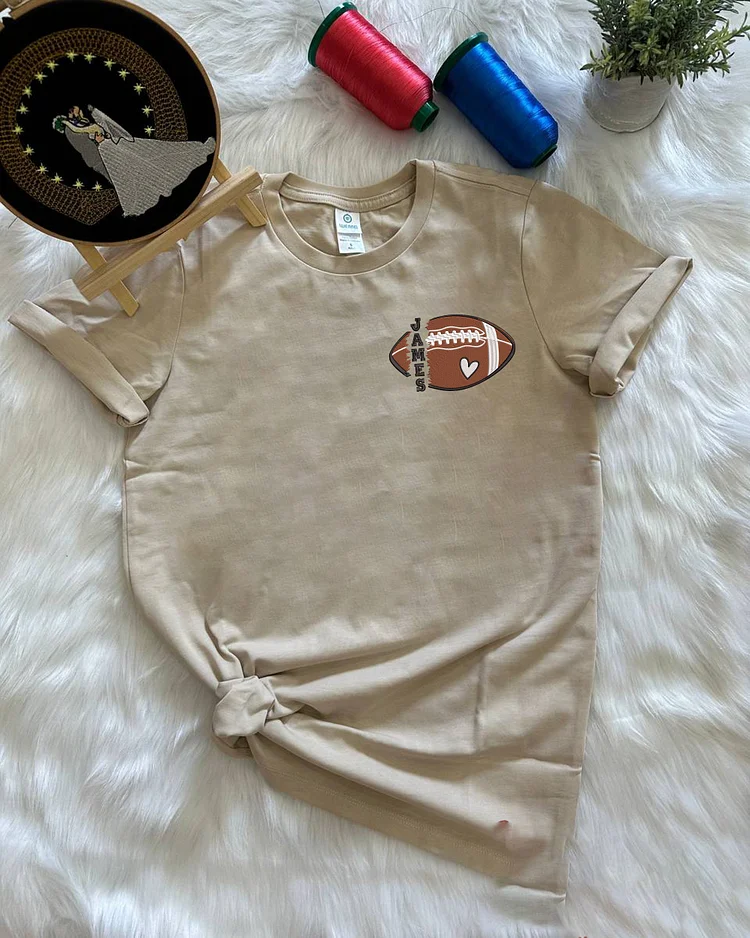 🏈Personalized Football Embroidered Sweatshirt- Custom Football Name And ...