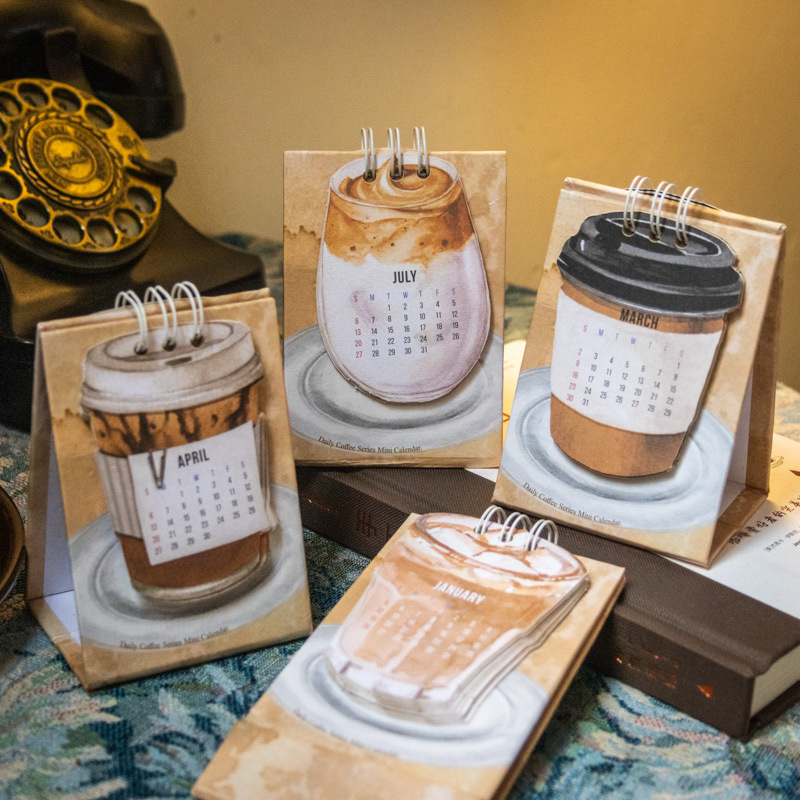 Girls Coffee Theme Mini Calendar