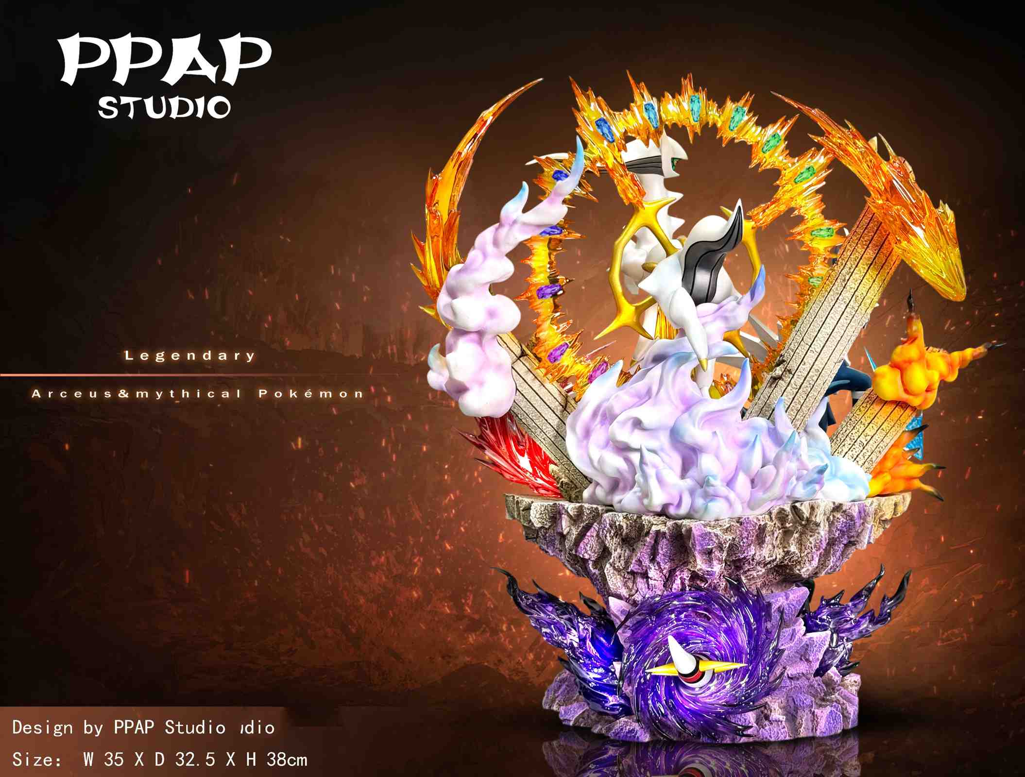 Arceus & Legendary Pokémon with LED - Pokemon Resin Statue - PPAP Studios