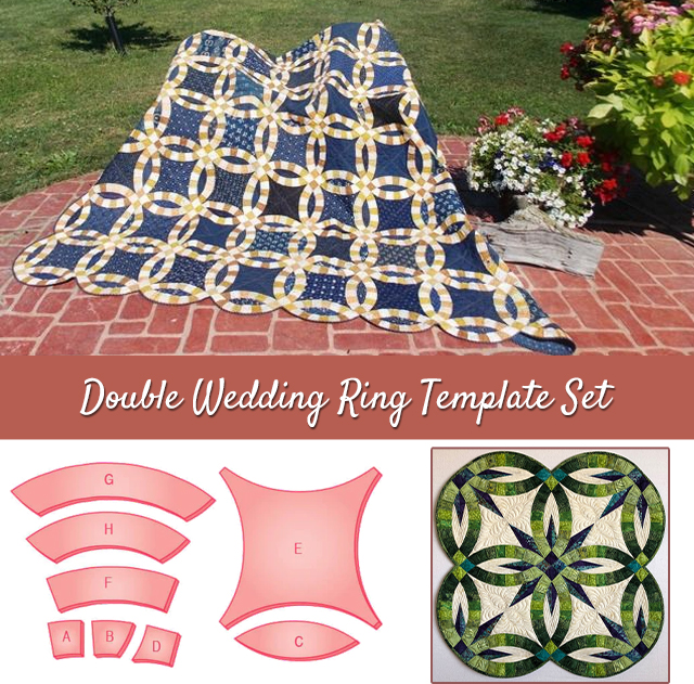 Double Wedding Ring Book & Template Set(8PCS) + Manual