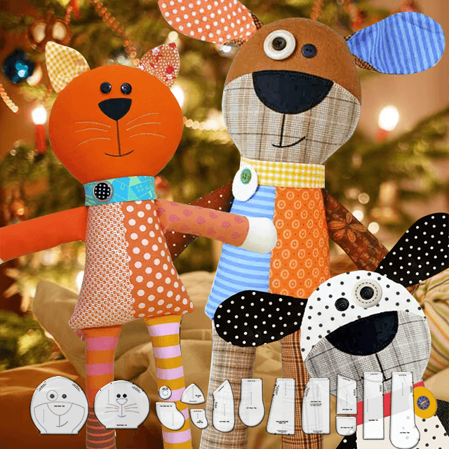 【Christmas Specials】Harry & Miss Kitty Toy Sewing Templates - With ...