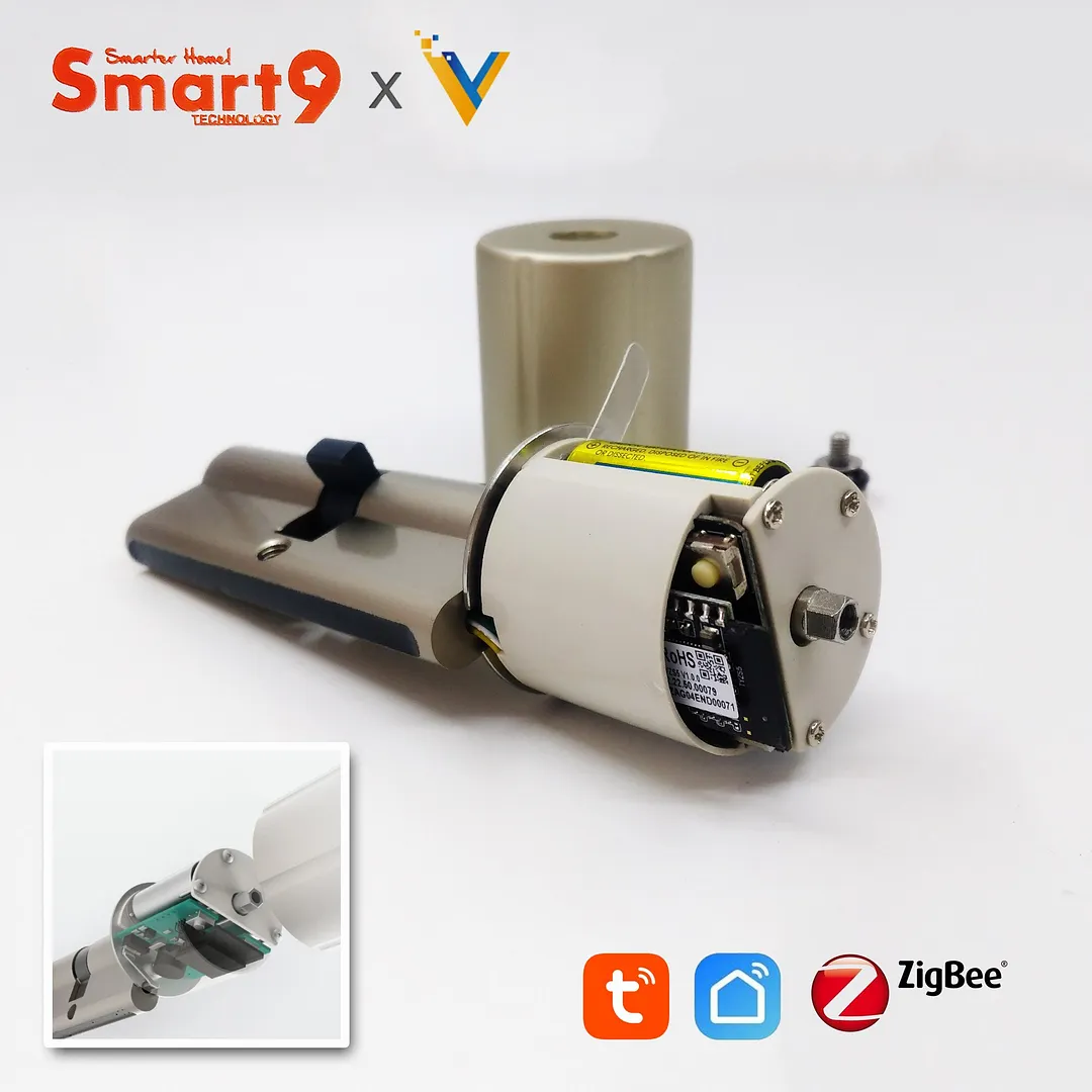 Smart9 ZigBee Smart Lock Core Cylinder Working with TuYa ZigBee Hub ...