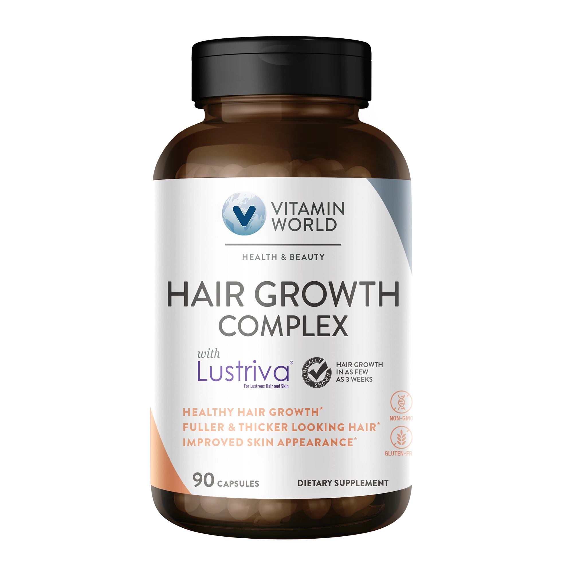 Hair Growth Complex with Lustriva® –90 Capsules | Vitamin World