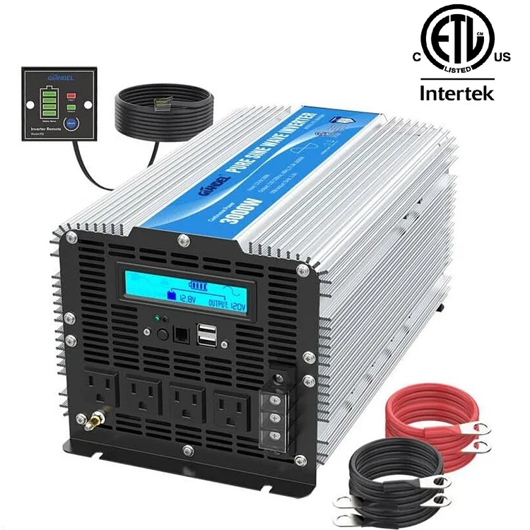 GIANDEL 3000W Pure Sine Wave Power Inverter 12 V to 120V