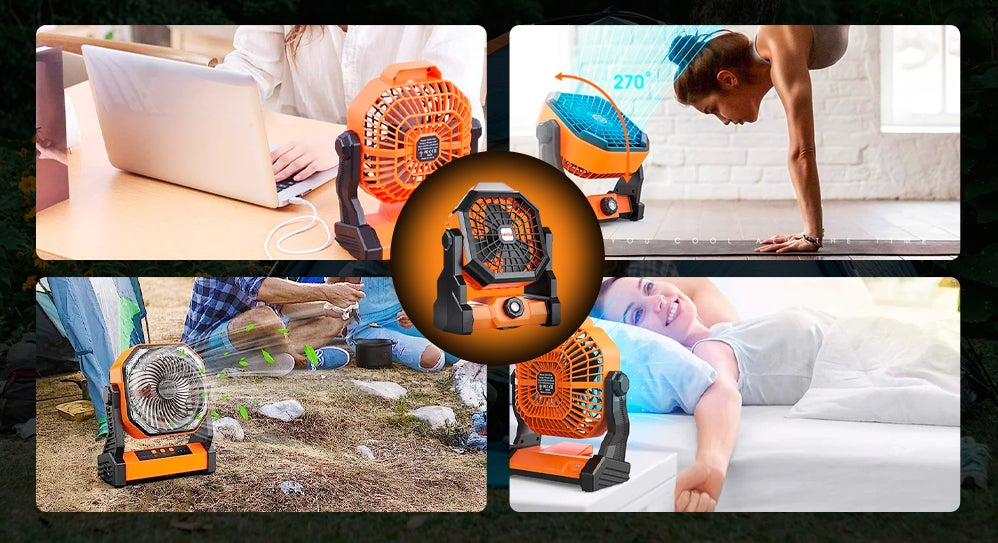 SAKER® Rechargeable Camping Fan