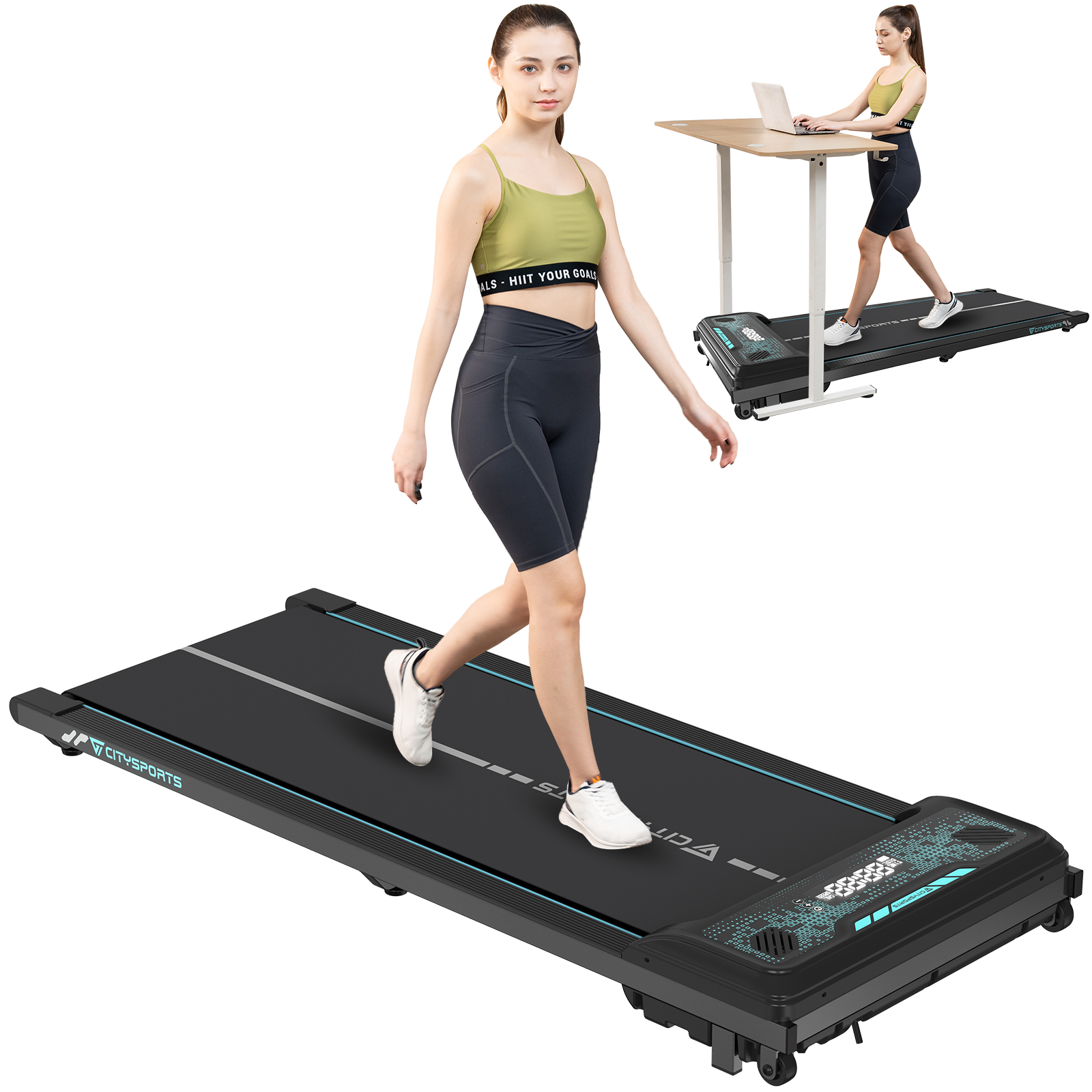 CITYSPORTS Treadmills CS-WP6,Under Desk Treadmill for Home Office,Ultra ...