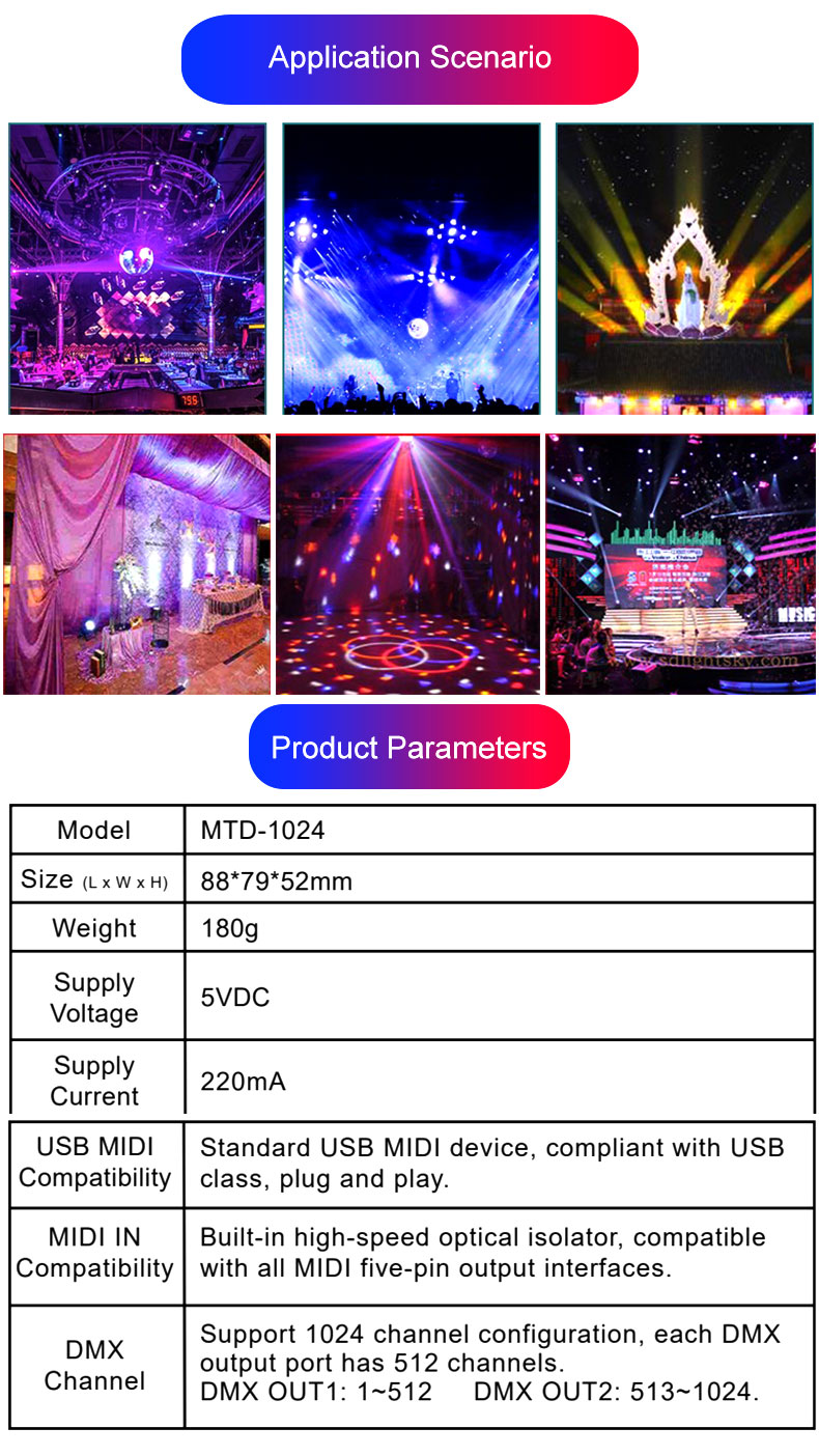 DOREMiDi MIDI To DMX Box(MTD-1024)