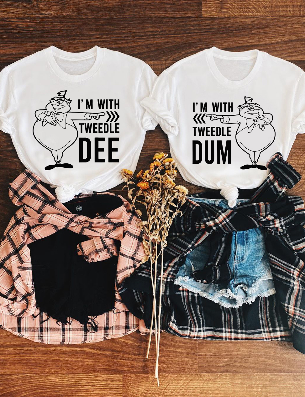 I'M With Tweedle Dee/Tweedle Dum T-Shirt