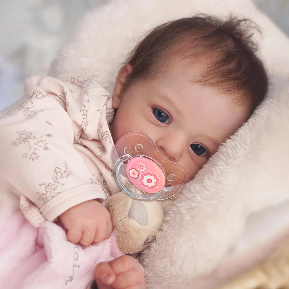 18" Realistic And Cute Reborn Baby Girl Opened Her Eyes With Bright ...