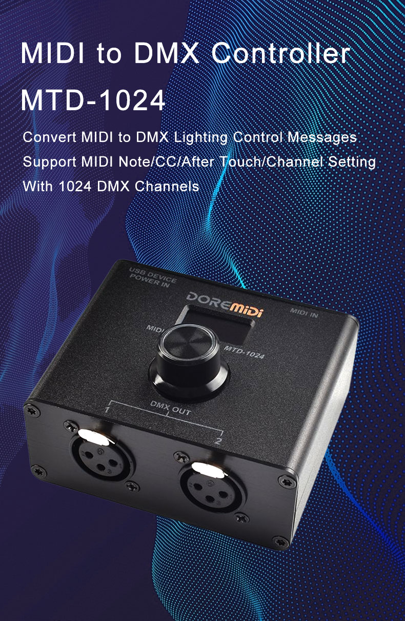 DOREMiDi MIDI To DMX Box(MTD-1024)