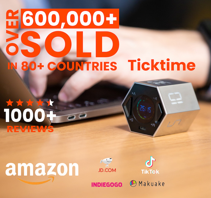 Ticktime Cube: Flip to Start Countdown & Manage Your Time | Ticktime Pomodoro Timer | Digital ...