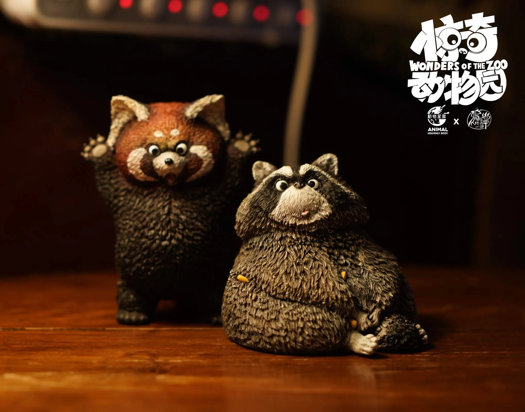 Raccoon - Original Design Resin Statue - JingQiDongWuYuan Studio