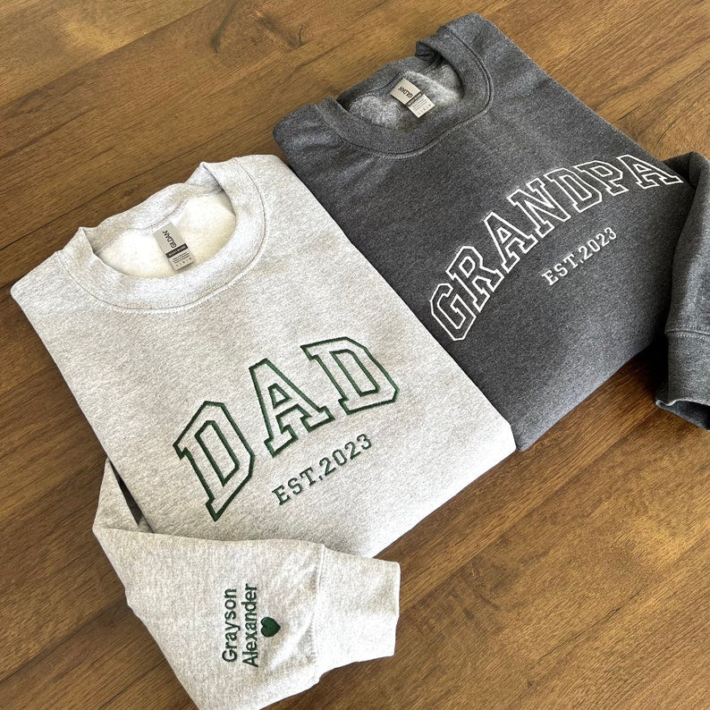 Custom Embroidered Sweatshirt with your child's name and heart on the ...