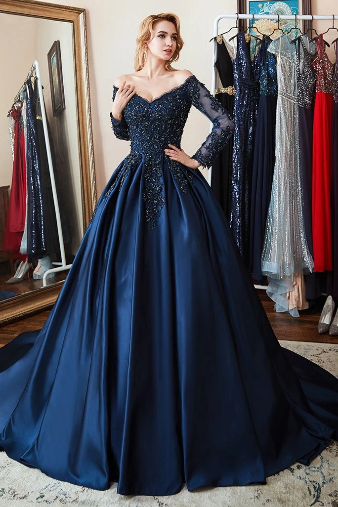 Sleeve ball gown store