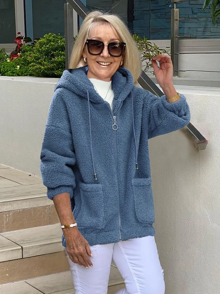 Plus Size winter coat sherpa jacket | For Senior Ladies & Mature Women ...