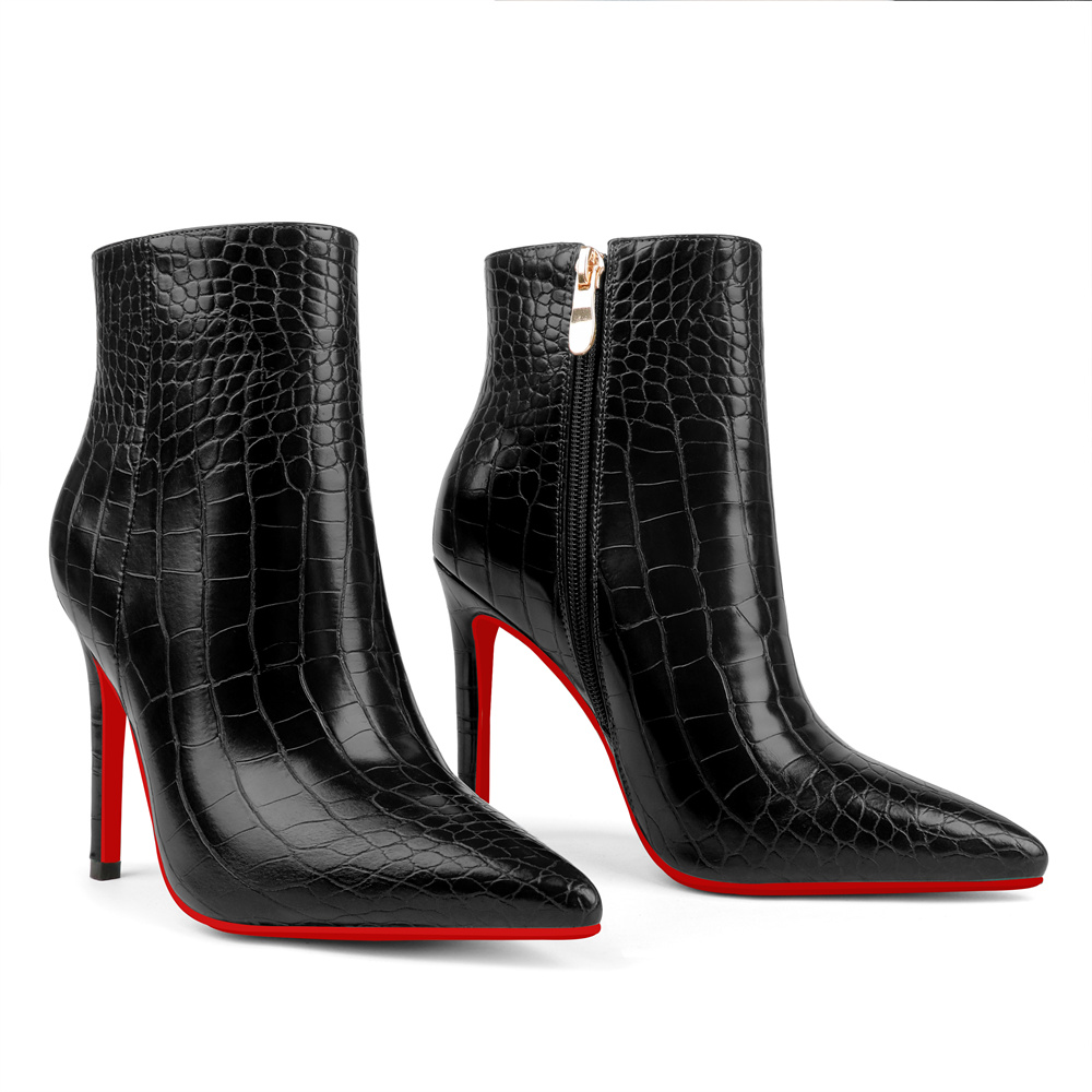 Red Bottom Ankle Boots